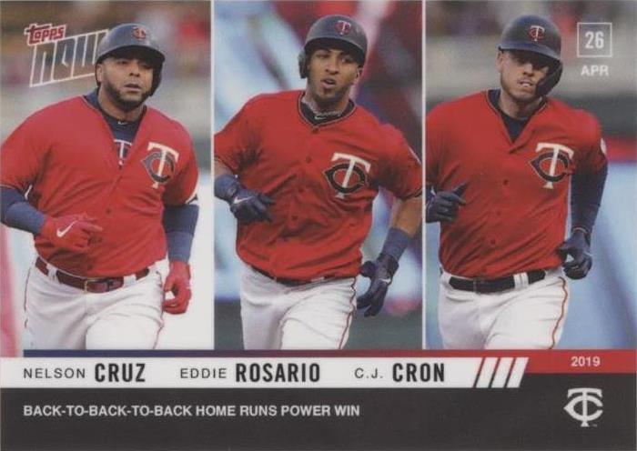 2019 Topps Now - Nelson Cruz, Eddie Rosario, C.J. Cron #134 /484 for ...