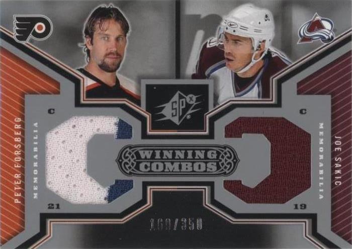 2005-06 SPx - Winning Combos #WC-FS Joe Sakic, Peter Forsberg /350 (MEM ...