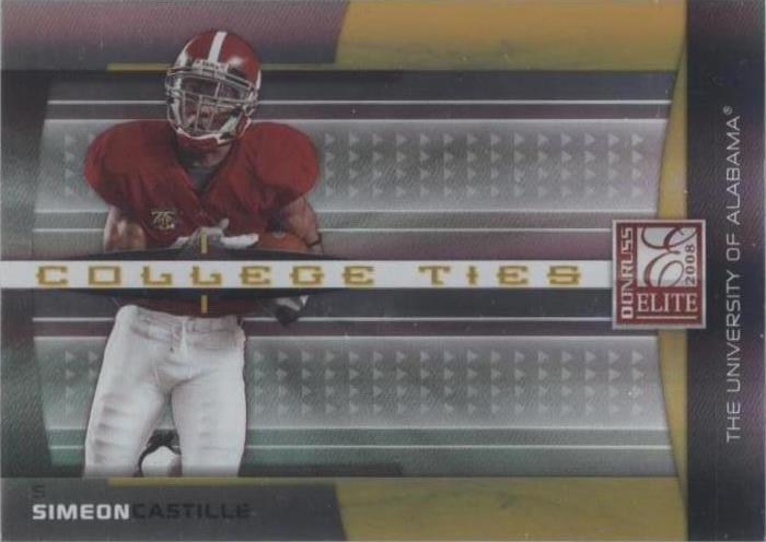 2008 Donruss Elite - College Ties Gold #CT-1 Simeon Castille /400 (RC ...