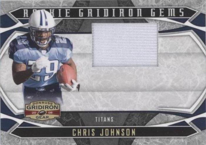 2008 Donruss Gridiron Gear - Rookie Gridiron Gems Chris Johnson #204 ...