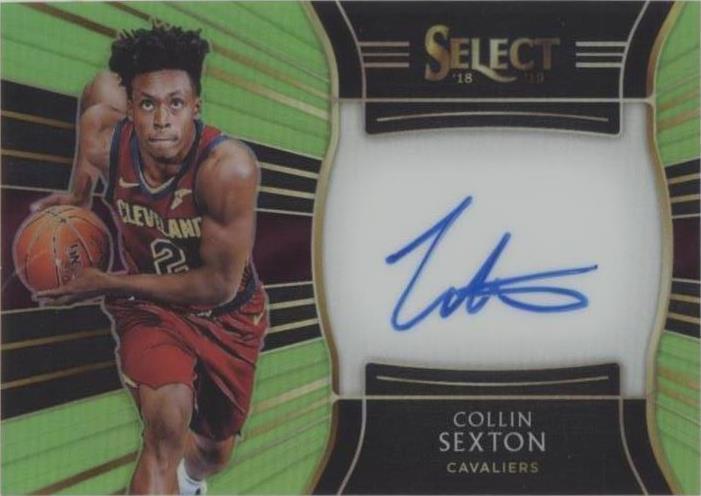 2018-19 Panini Select - Rookie Signatures Collin Sexton #RS-CSX Neon ...