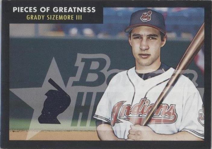 2007 Bowman Heritage - Pieces of Greatness Grady Sizemore #PG-GSI Black ...