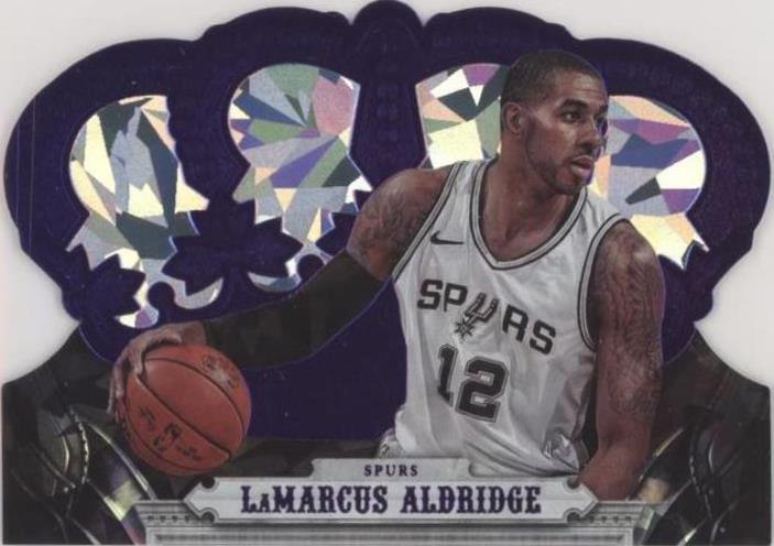 2017-18 Panini Crown Royale - Purple Crystal #164 LaMarcus Aldridge /25 ...