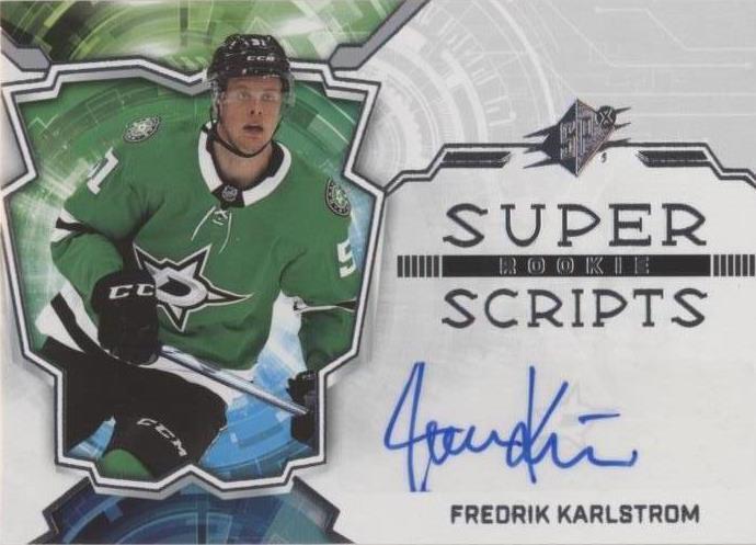 2022-23 SPx - Rookie Superscripts Fredrik Karlstrom #SSR-FK (AU, RC ...