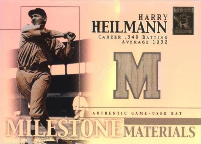 2002 Topps Tribute - Milestone Materials #MIM-HH Harry Heilmann (MEM ...