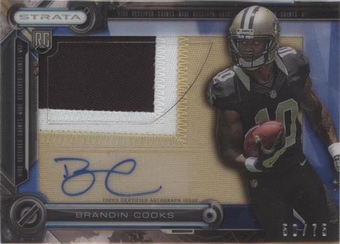 2014 Topps Strata - Clear Cut Autograph Rookie Relics Brandin Cooks # ...