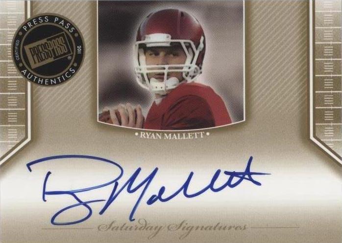 2011 Press Pass Legends - Saturday Signatures Ryan Mallett #SS-RM2 (AU ...