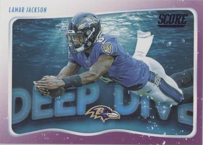 2020 Score - Deep Dive Purple #DD-LJ Lamar Jackson for sale online | eBay