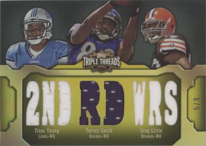 2011 Topps Triple Threads - Relic Combos Gold #TTRC-34 Torrey Smith ...