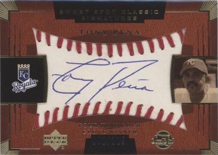 2004 Upper Deck Sweet Spot Classic - Signatures Tony Pena #SSA-64 Blue ...