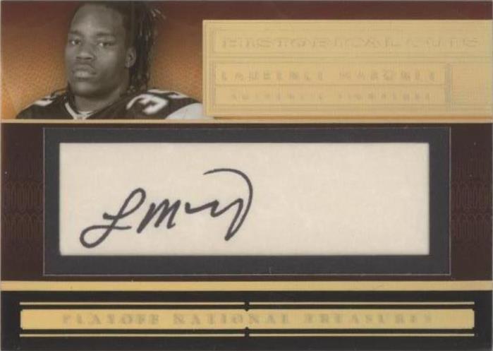 2006 Playoff National Treasures - Historical Cuts Laurence Maroney #HC ...
