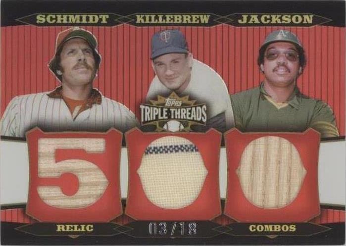 2006 Topps Triple Threads - Relic Combos Reggie Jackson, Mike Schmidt ...