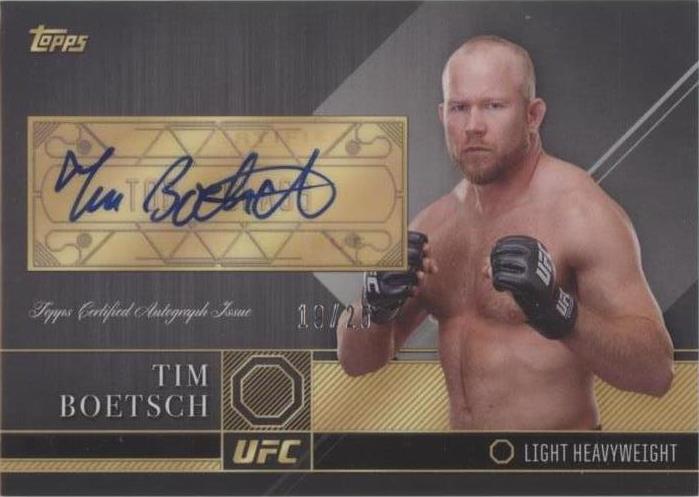 2016 Topps UFC Top of the Class - Autographs Silver #TCA-TBO Tim ...