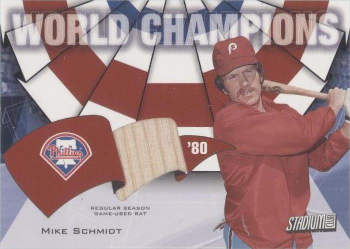 2002 Topps Stadium Club - World Champions Relics #WC-MJS Mike Schmidt ...