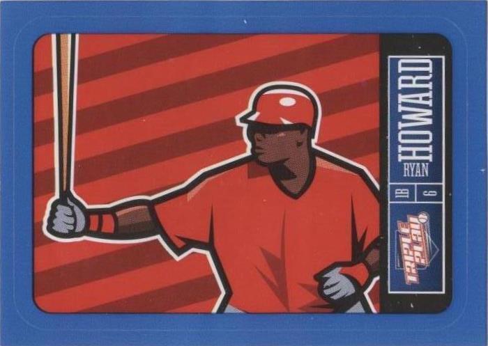 2013 Panini Triple Play - Player Stickers Ryan Howard #12 Blue Border ...