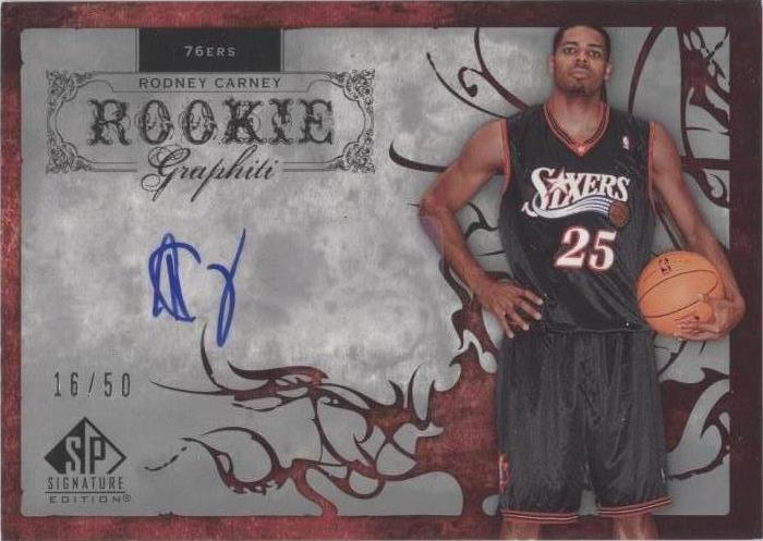 2006-07 SP Signature Edition - Rookie GRAPHiti #RG-RC Rodney Carney /50 ...