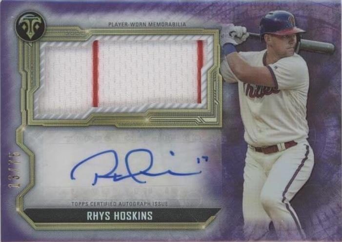 2020 Topps Triple Threads - Autograph Single Jumbo Relics Rhys Hoskins ...