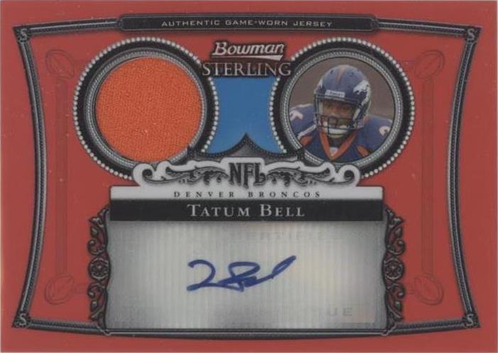 2006 Bowman Sterling - Relic Autographs Red Refractor #BS-TB Tatum Bell ...