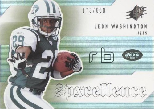 2006 SPx Leon Washington #WMR-WA New York Jets Rookie 2006 SPx Leon Washington #WMR-WA New York Jets Rookie