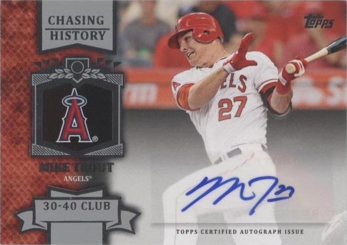 2013 Topps - Chasing History Autograph #CHA-MIT Mike Trout (AU) for ...