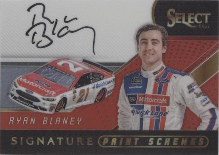 2017 Panini Select - Signature Paint Schemes Ryan Blaney #SPS-RB Red ...