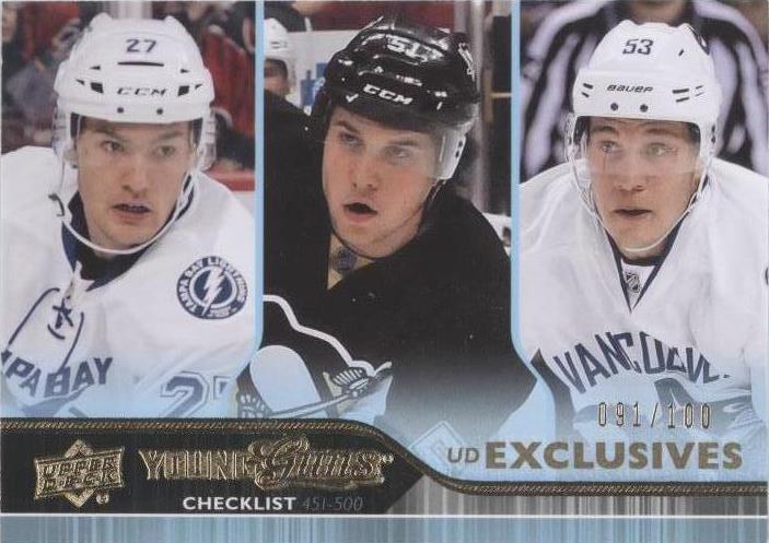 2014-15 Upper Deck - Young Guns Checklist UD Exclusives #500 Bo Horvat ...