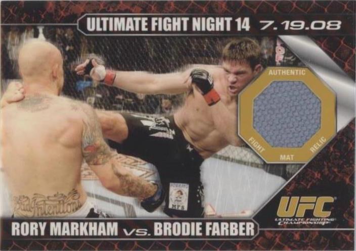 2009 Topps UFC Round 1 - Debut Mat Relics Gold #DM-MF Rory Markham ...