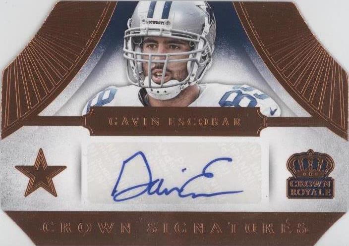 2014 Panini Crown Royale - Crown Signatures Gavin Escobar #CS-GE Bronze ...