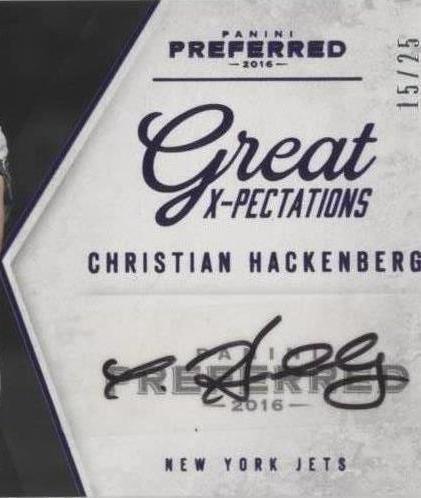 2016 Panini Preferred - Great X-Pectations Christian Hackenberg #343 ...
