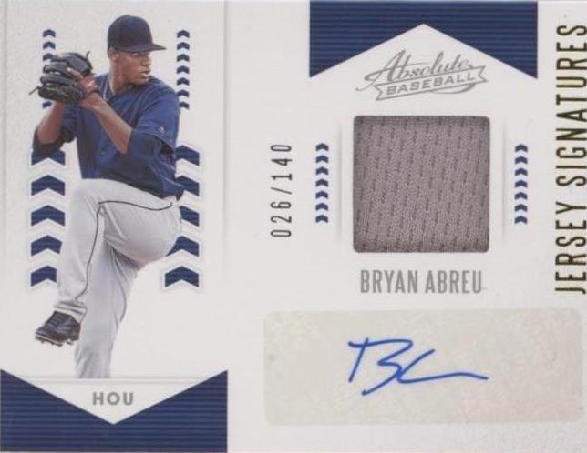2020 Panini Absolute - Absolute Jersey Signatures Bryan Abreu #AJS-BA ...