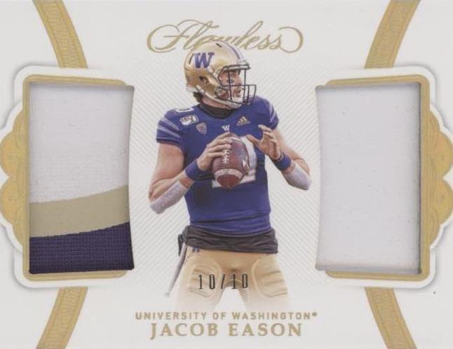 2020 Panini Flawless Collegiate - Rookie Dual Patches Gold #15 Jacob ...