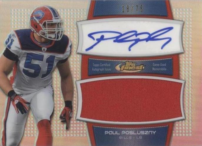 2011 Topps Finest - Autograph Jumbo Relics Refractor #AJR-PP Paul ...