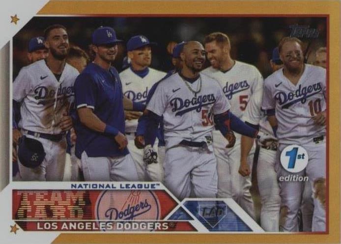 2023 Topps Series 1 1st Edition - Gold Foil #219 Los Angeles Dodgers ...