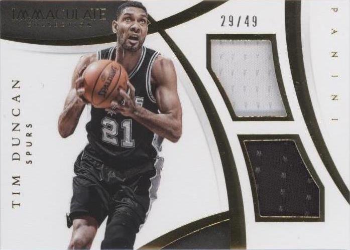 2014-15 Panini Immaculate Collection - Dual Memorabilia #DM-TD Tim ...