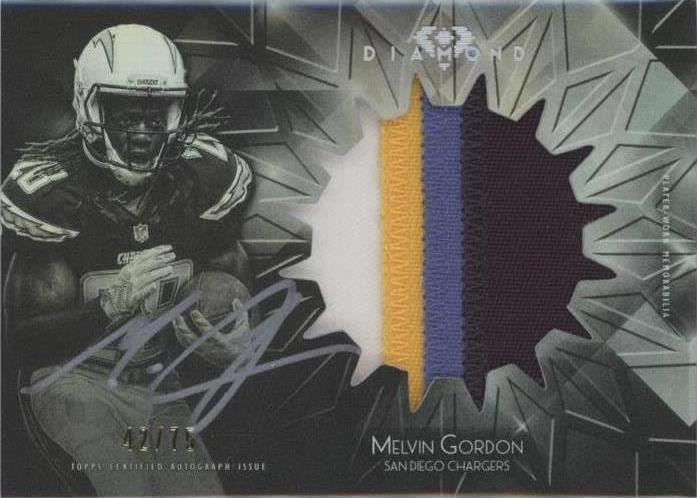 2015 Topps Diamond - Rookie Autograph Jumbo Patch Melvin Gordon #RAJP ...
