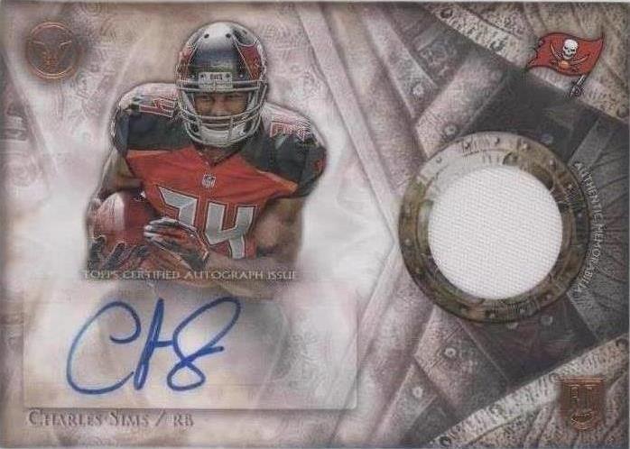 2014 Topps Valor - Shield of Honor Patch Autograph Charles Sims #SOH-CS ...