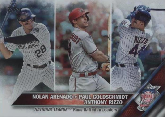 2016 Topps - League Leaders Paul Goldschmidt, Anthony Rizzo, Nolan ...