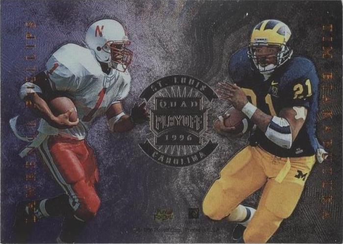1996 Playoff Absolute - Quad Series #32 Terry Glenn, Tim Biakabutuka ...