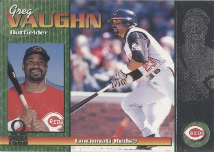 Greg Vaughn Cincinnati Reds Baseball Sports Trading Cards Greg Vaughn Cincinnati Reds Baseball Sports Trading Cards