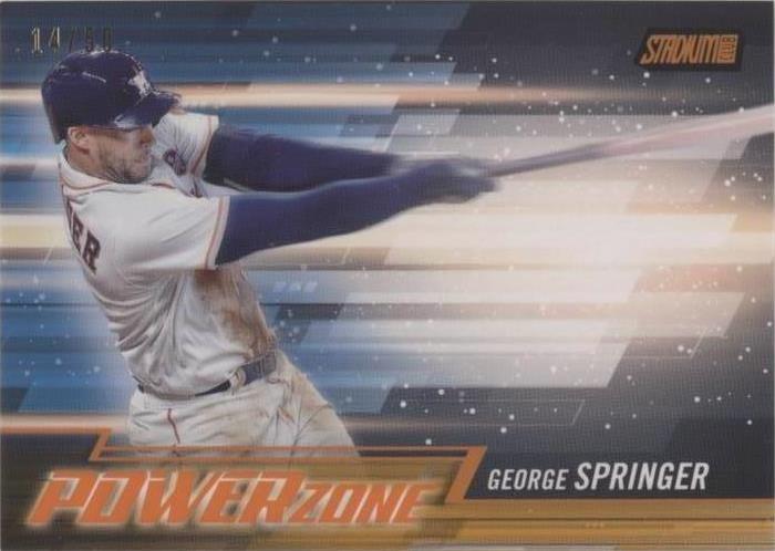 2018 Topps Stadium Club - Power Zone Orange #PZ-GSP George Springer /50 ...