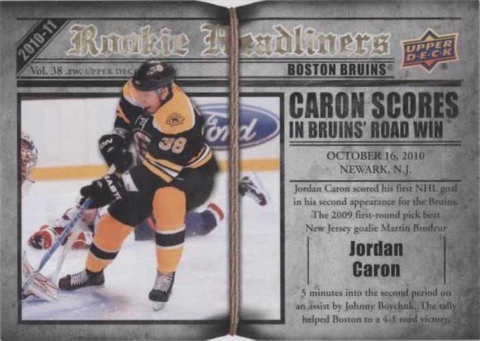 2010-11 Upper Deck - Rookie Headliners Jordan Caron #RH11 (RC) for sale online | eBay