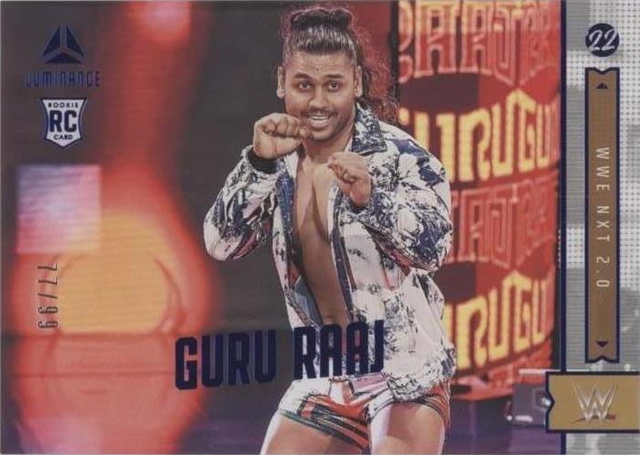 2022 Panini Chronicles WWE - Luminance Blue #160 Guru Raaj /99 (RC) for ...