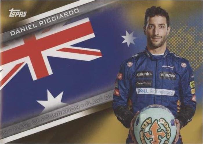 2021 Topps Formula 1 - Flags of Foundation Gold Foil #FF-DR Daniel ...