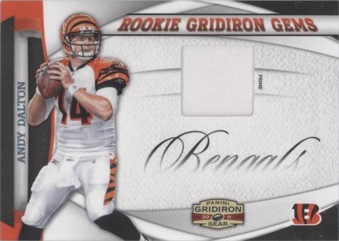 2011 Panini Gridiron Gear - Rookie Gridiron Gems Prime #34 Andy Dalton ...