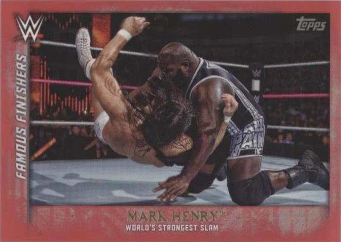 2015 Topps WWE Undisputed - Famous Finishers Mark Henry #FF-20 Red for ...