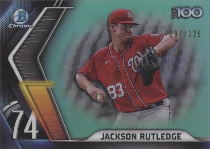 2022 Bowman - Chrome Bowman Scouts Top 100 Jackson Rutledge #BTP-74 ...