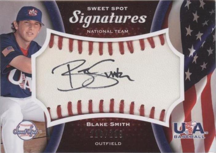 2008 Sweet Spot - USA Signatures Ball Red Stitching Black Ink #USA-BS ...