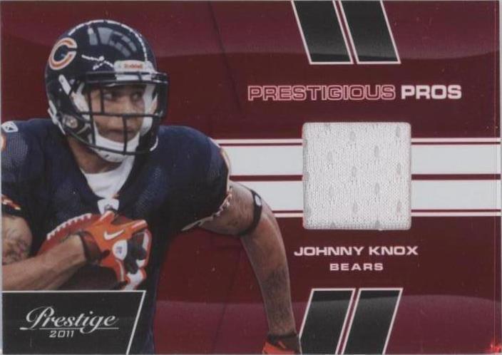 2011 Panini Prestige - Prestigious Pros Johnny Knox #31 Red Materials ...