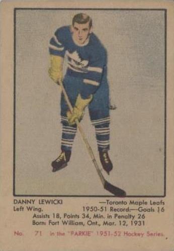 1951-52 Parkhurst - Danny Lewicki #71 (RC) for sale online | eBay