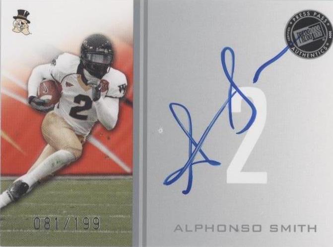 2009 Press Pass - Signings Silver #PPS - AS Alphonso Smith /199 (AU, RC ...